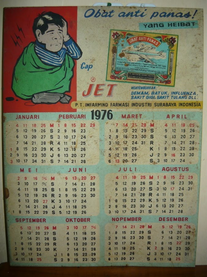 Kalender Tahun 1976 Lengkap - Perangkat Sekolah