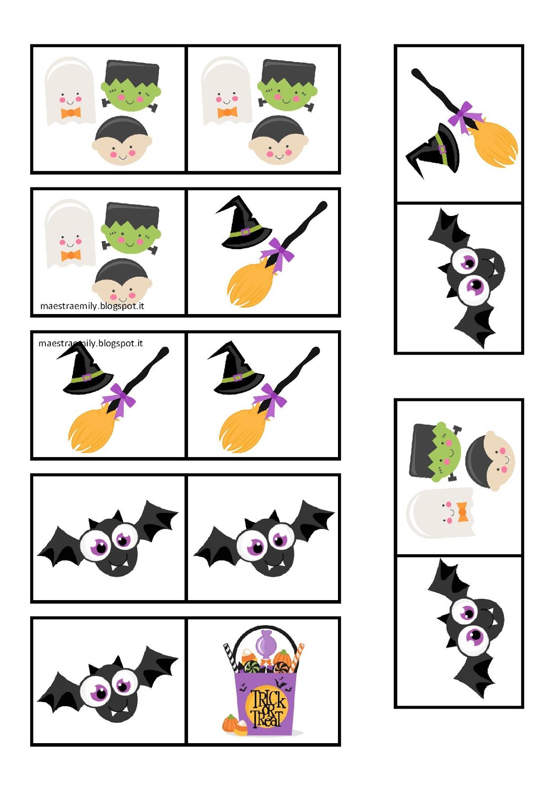 ESOS LOCOS BAJITOS DE INFANTIL: DOMINÓ HALLOWEEN