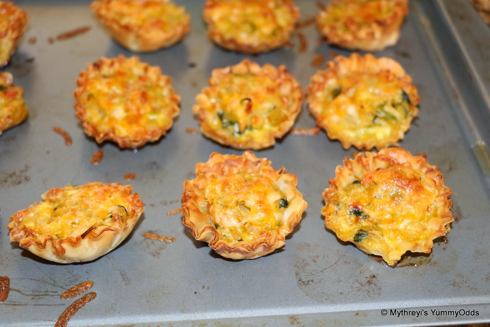 Yum! Yum! Yum!: Mixed Veg Quiche in Phylo Shells