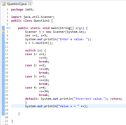 Computer Programming: Lab 5 Switch Statement, Logical Operators and ...
