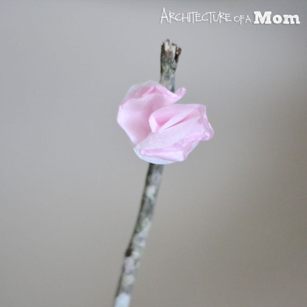 Architecture of a Mom: Tissue Paper Cherry Blossom Arrangement