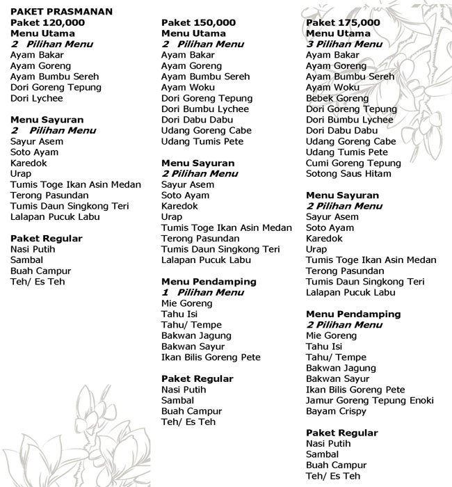 Harga Menu Resto Talaga Sampireun Terbaru 2017