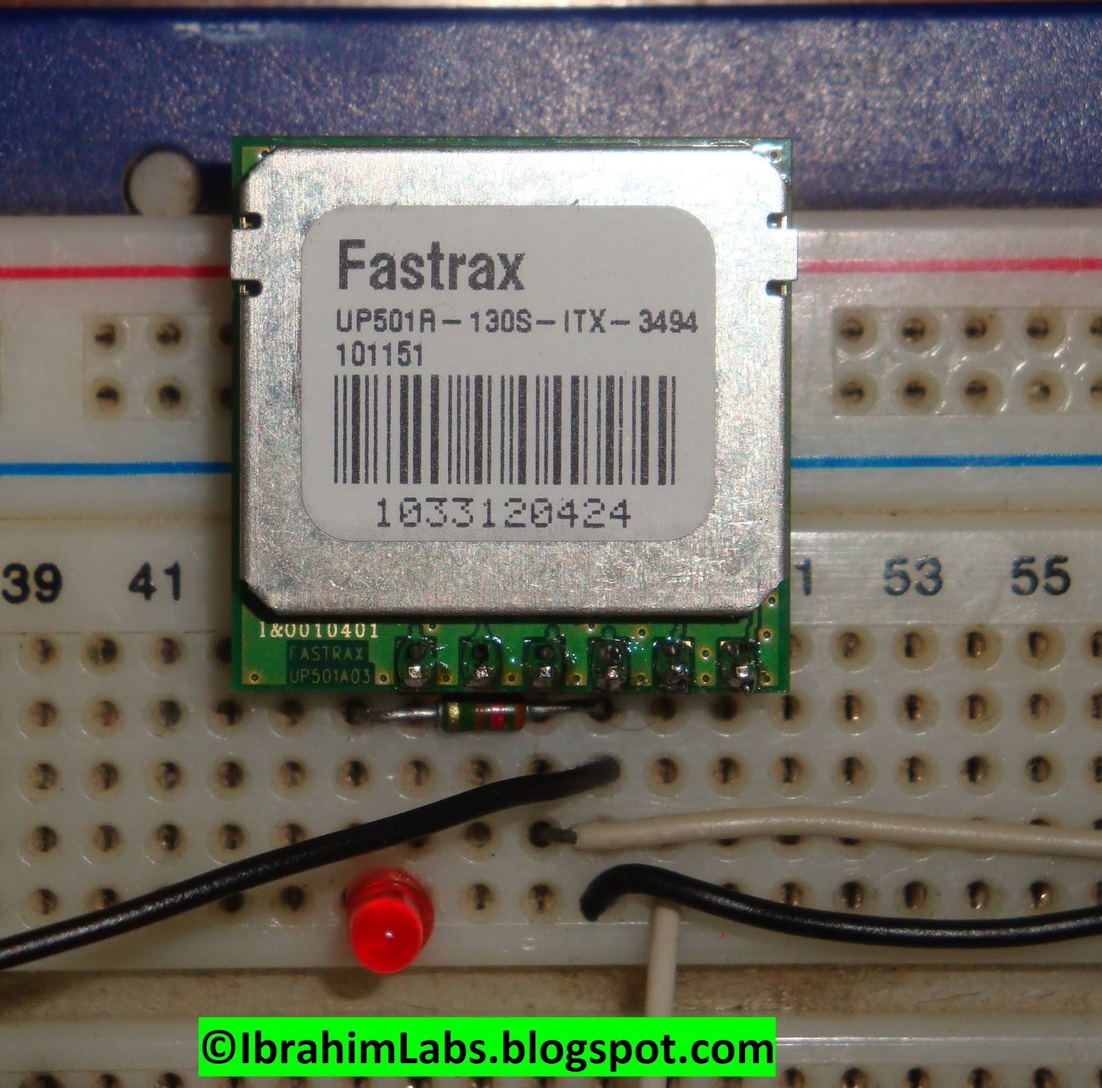 Figure 1. Fastrax UP501R with embedded Antenna.