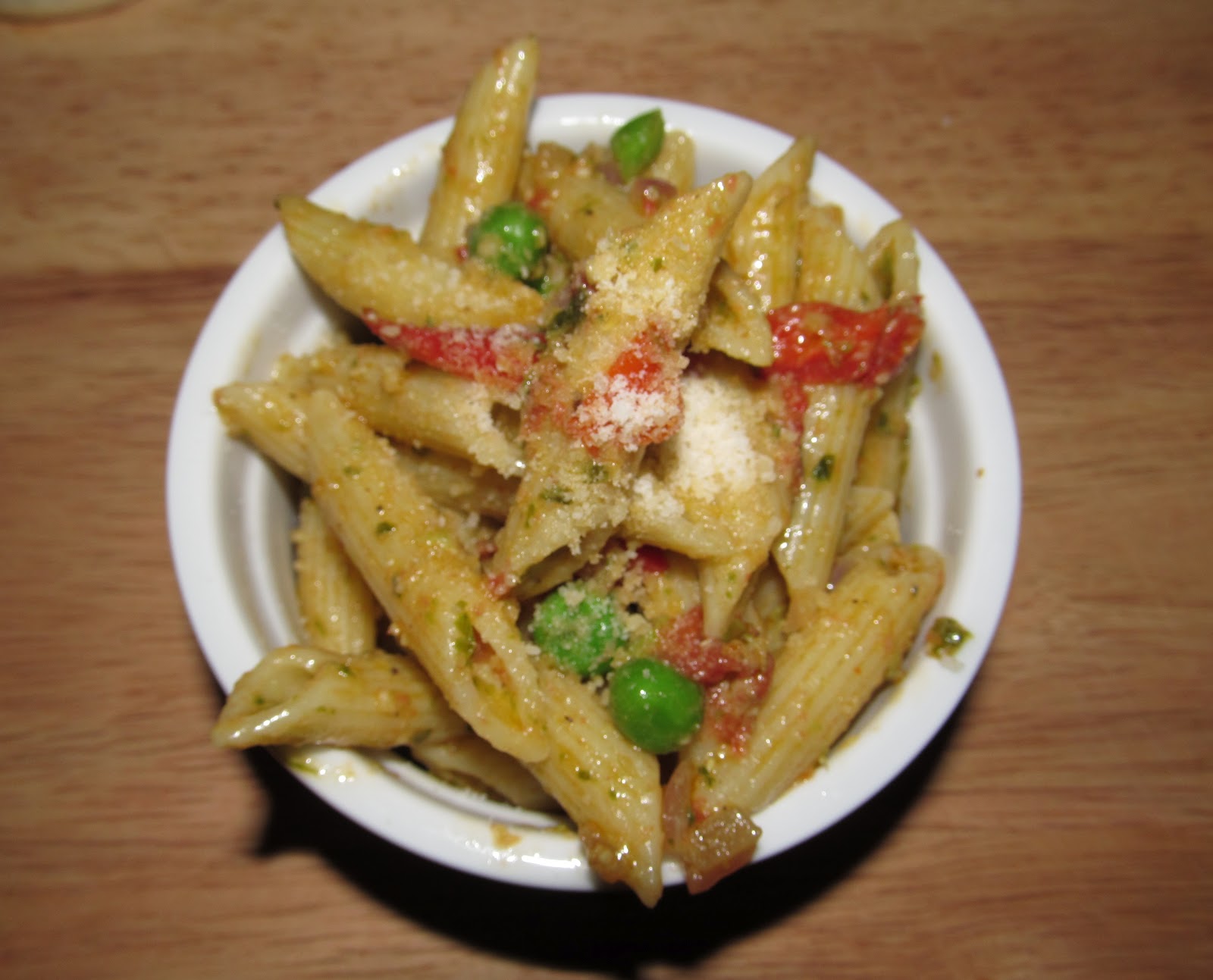 Lovely On The Inside: Penne Rigate with a Chunky Basil Pesto Sauce