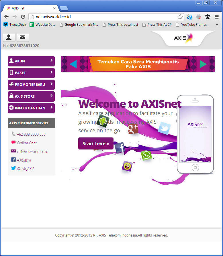 Ajoull: Cara Isi Ulang Pulsa Axis Untuk Modem Tanpa Telepon