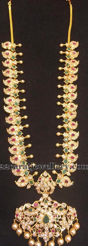 Pachi Long Chain with Emeralds - Jewellery Designs