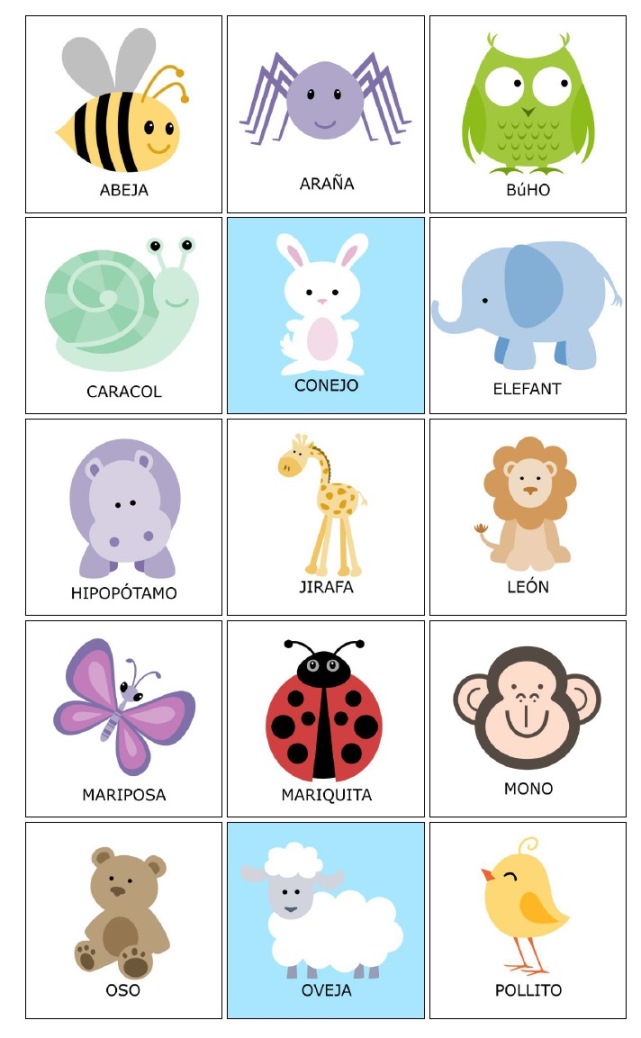 Un baúl mágico: Memory de animales.