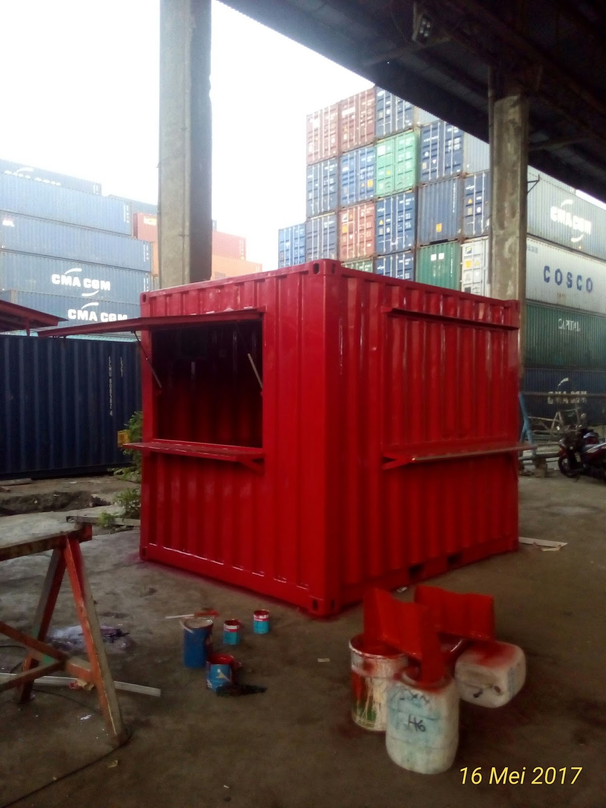 Kontainer Toko Ala Fried Chiken ~ Container Modifikasi