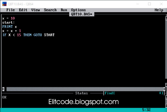 QBASIC TUTORIAL 10 - LOOPS ~ ELITCODE - Learning Starts Here