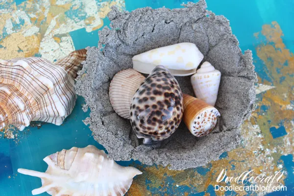 Beach Sand Trinket Dish DIY using Plaid's Mod Podge Ultra