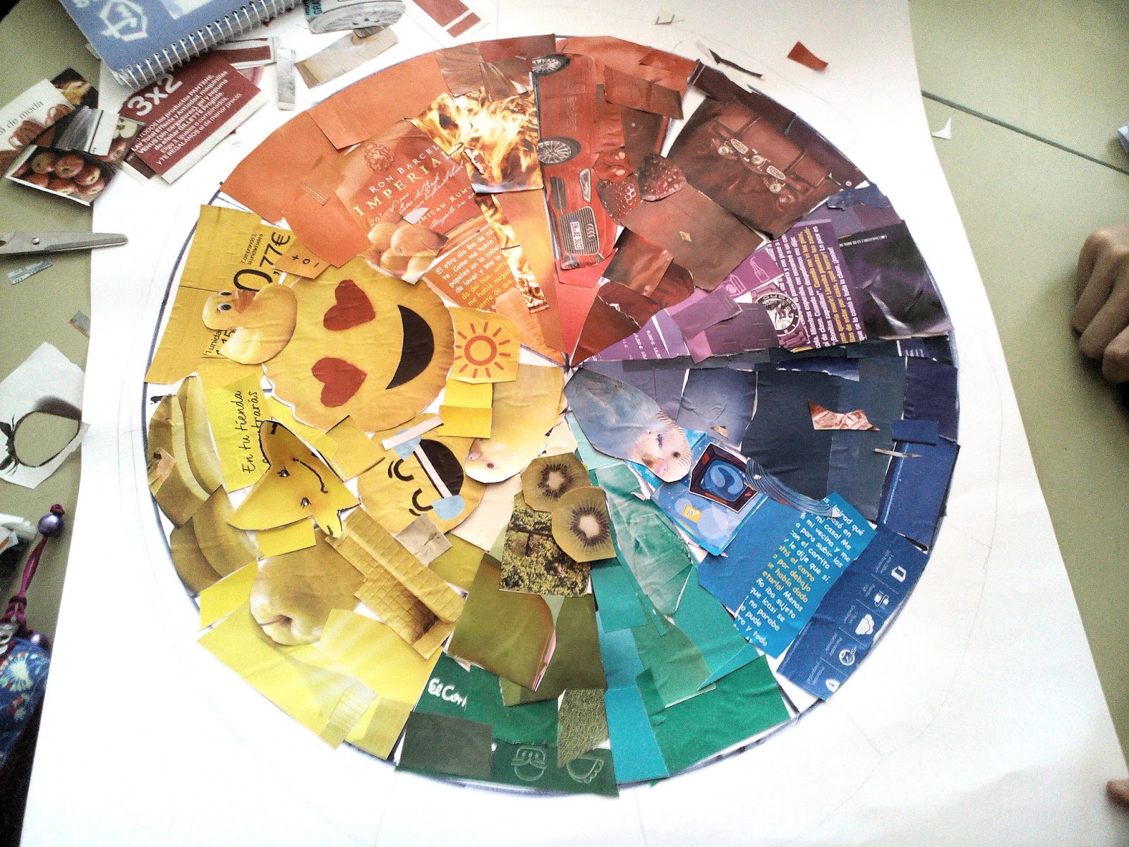 el rincón de senda: RUEDA DE COLOR