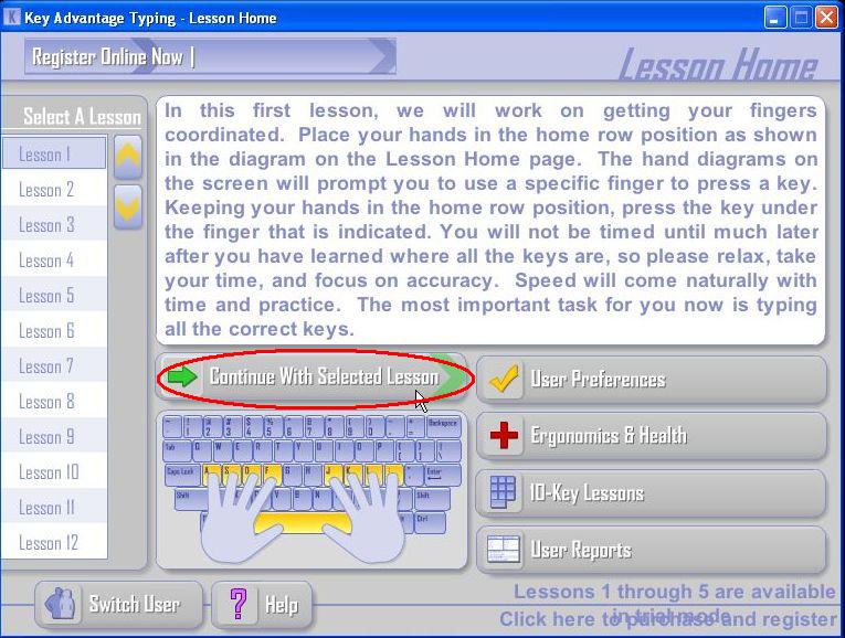 Belajar Mengetik 10 Jari Menggunakan Key Advantage Typing