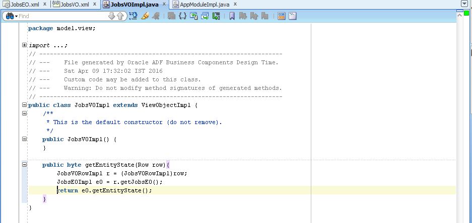 Accessing EOImpl methods from VOImpl