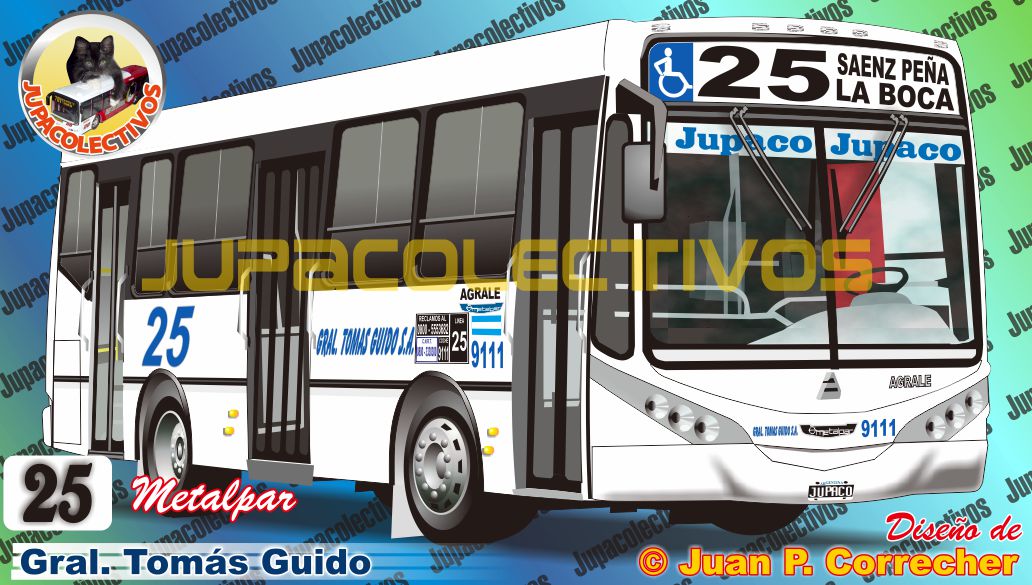 Recorrido de la linea 25 del Gran Buenos Aires