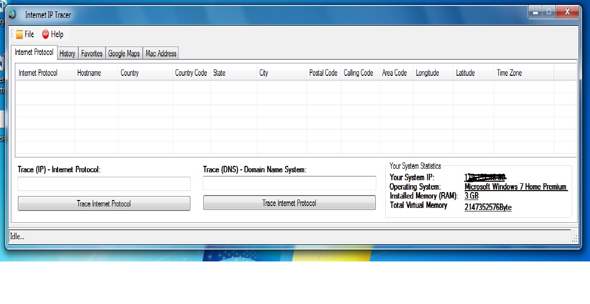 Visual studio source: ip tracer and map