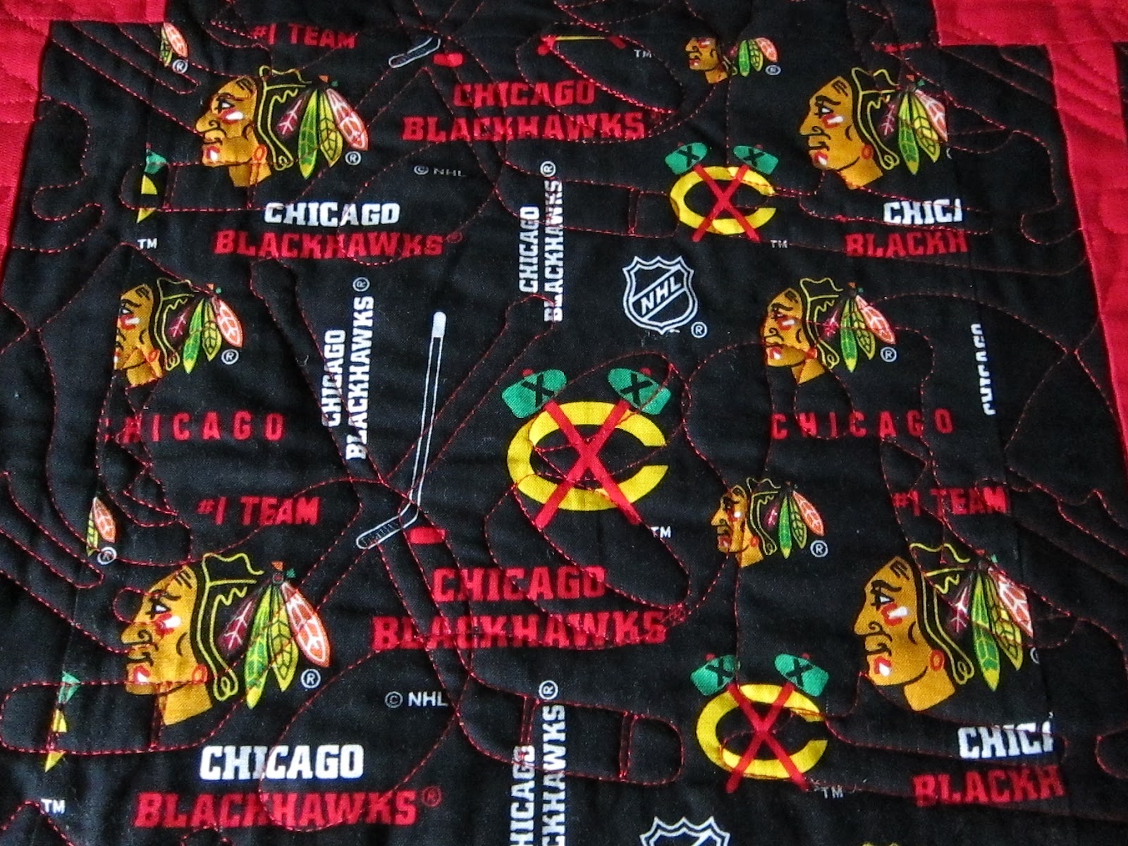 Quilts Made by Nana: Chicago Blackhawks quilt