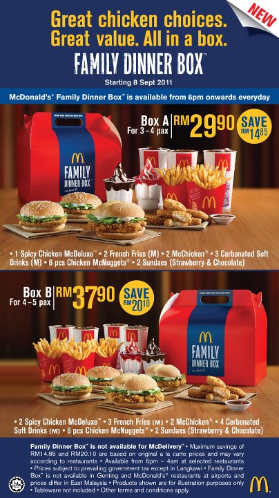 Food Street: McDonald's Family Dinner Box