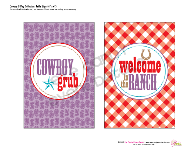 Eye Candy Creative Studio: COLLECTION :: Cowboy Birthday Party