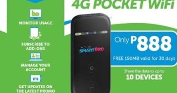 Smart Bro 4G Pocket Wifi Promo Price - Get It for Only 888 Pesos