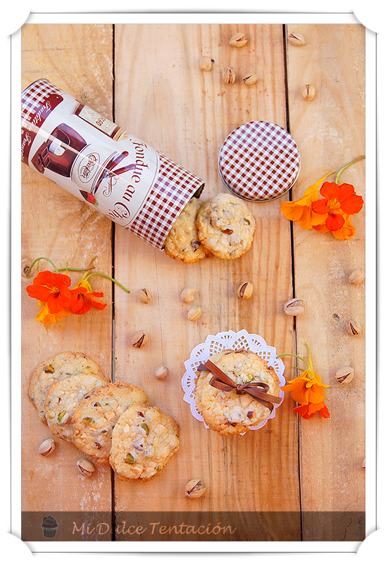 Mi dulce tentación: Galletas de chocolate blanco y Pistachos