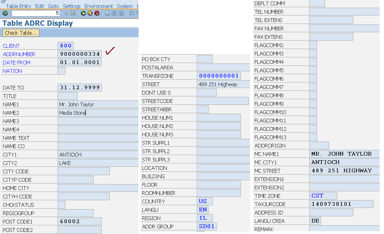 Techsap Script Use Of Address Endaddress In Sap Script 