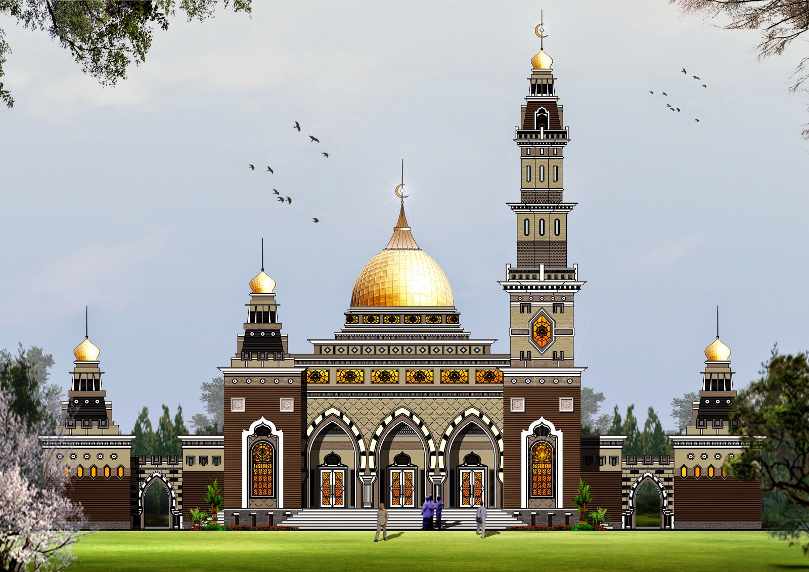 AUTOCAD 2D: MASJID