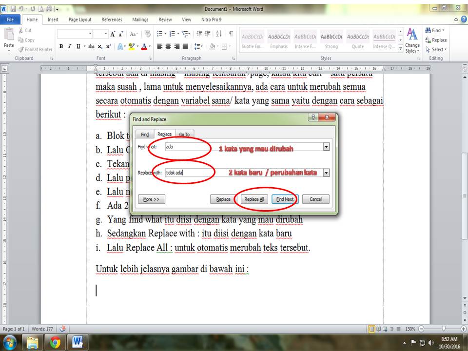 cara edit teks secara otomatis di ms. word