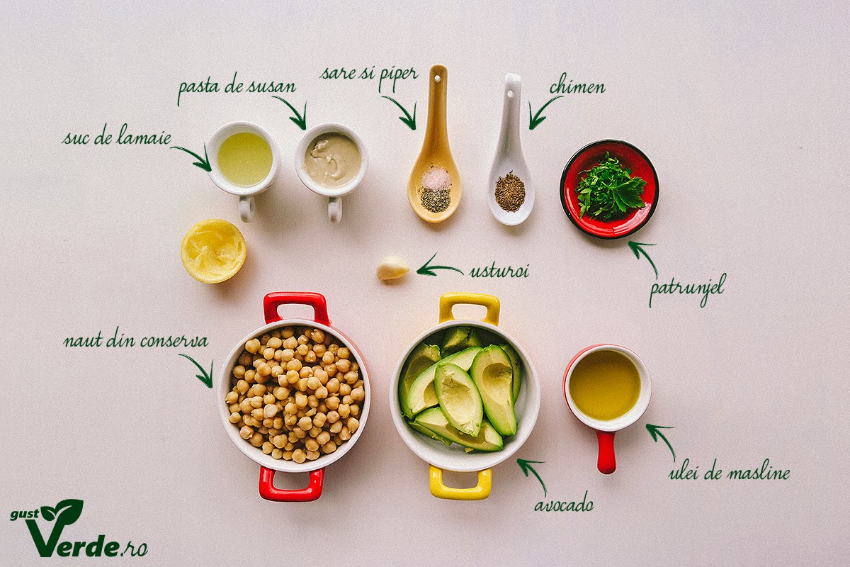 Humus cu avocado si naut copt. - Secretele Ramonei®