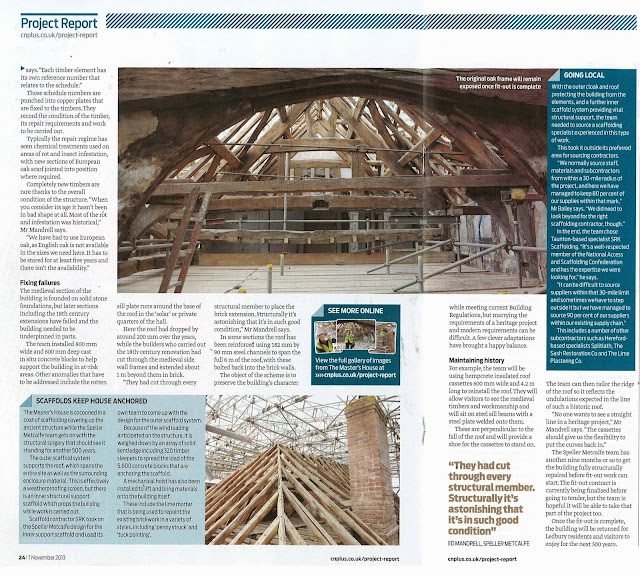 The Ledbury Master's House Project Blog: Masters House in Construction ...