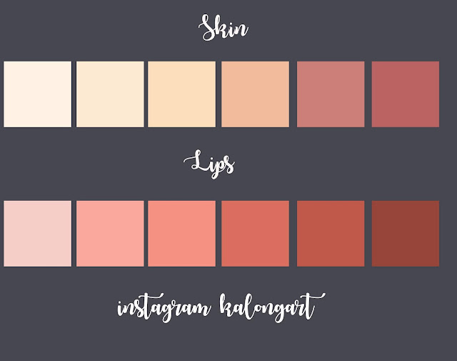 Palette skin tone vector vexel - KALONGART