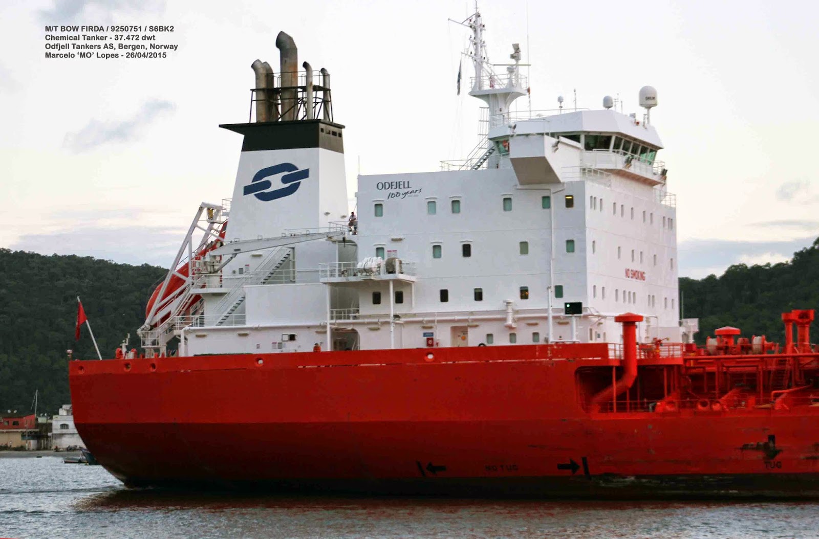 Santos Shiplovers: M/T Bow Firda / S6BK2 - Leaving Santos 26/04/2015