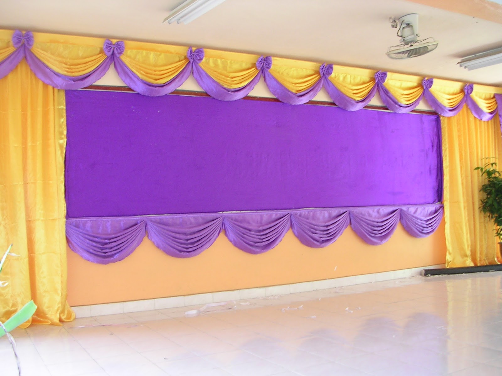 Dekorasi Bersama Azfa: Langsir Dewan Sekolah