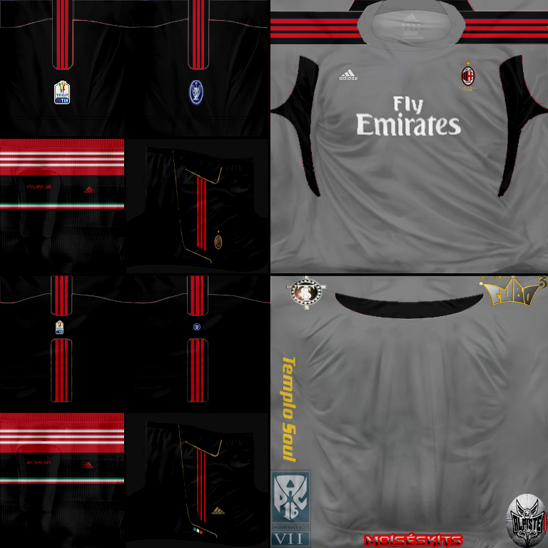 Equipe FIFA 07: Kits do AC Milan