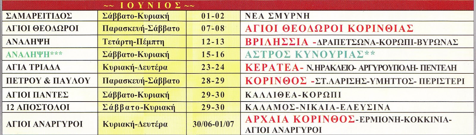 ΣΥΝΔΙΚΑΤΟ ΜΙΚΡΟΠΩΛΗΤΩΝ ΕΛΛΑΔΑΣ: Πανηγυρικά, το μήνα Ιούνιο.