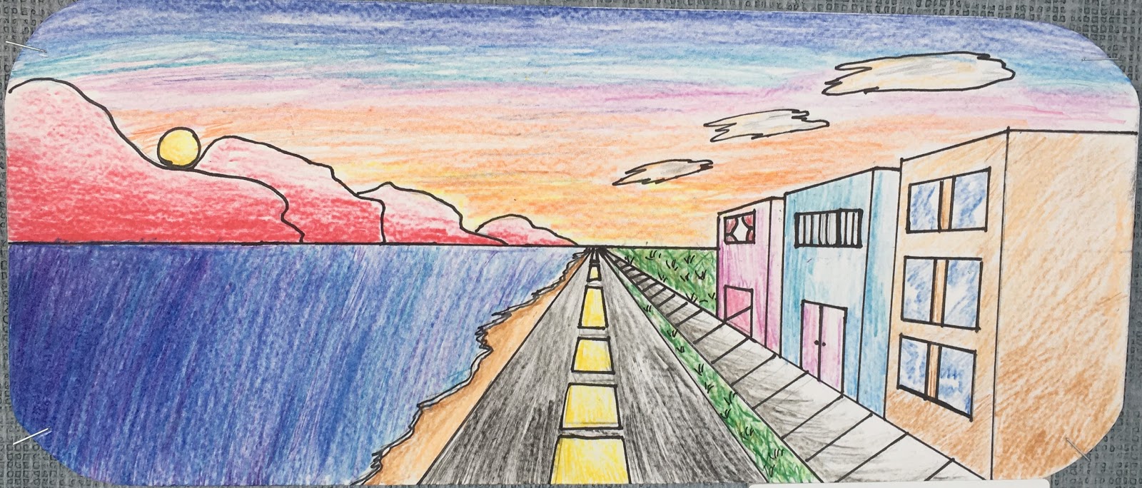 Mrs. Wille's Art Room: Rear view mirror drawings in 1 point perspective