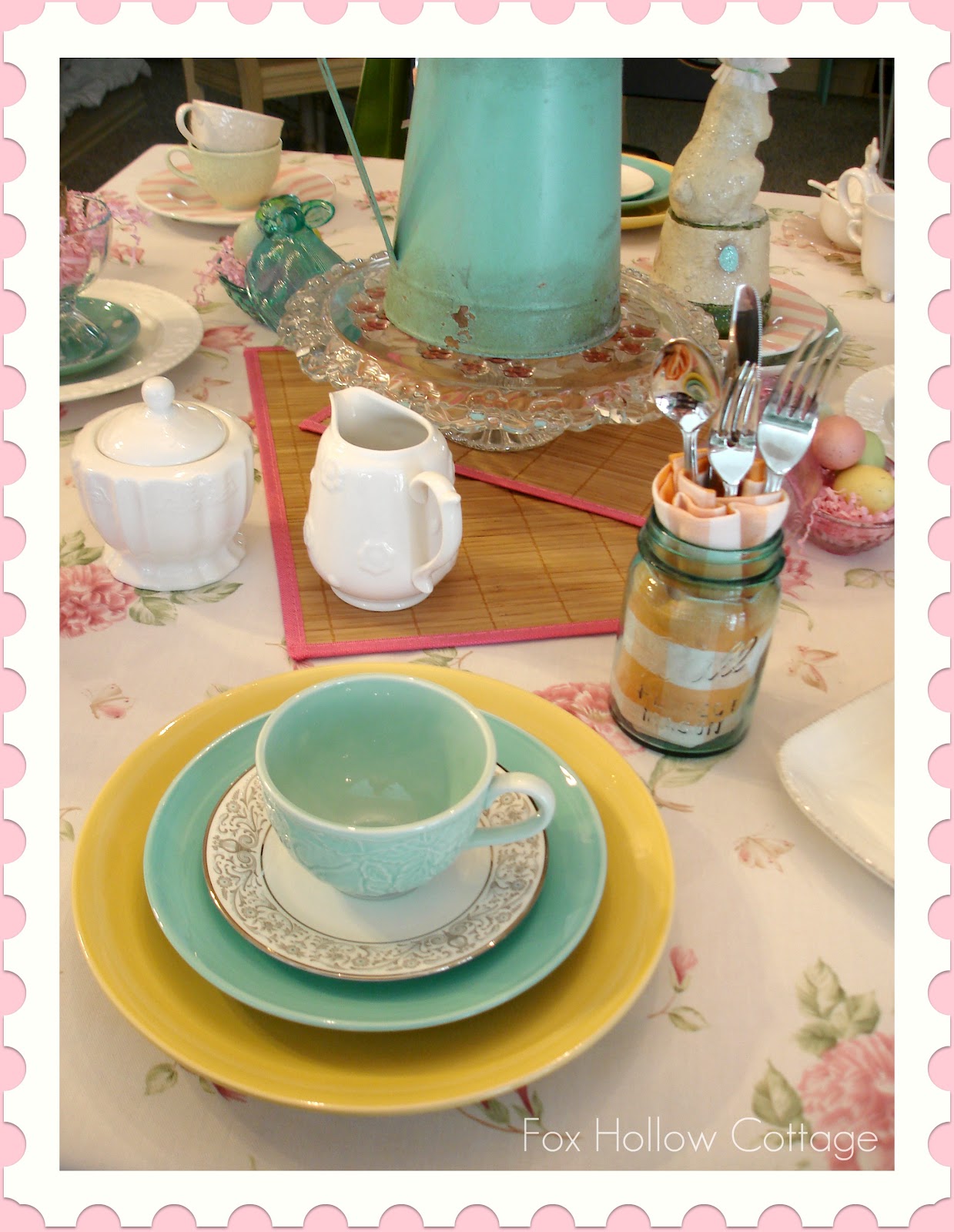 The Great Spring'tacular {tablescaping} Easter/Spring Table - Fox ...