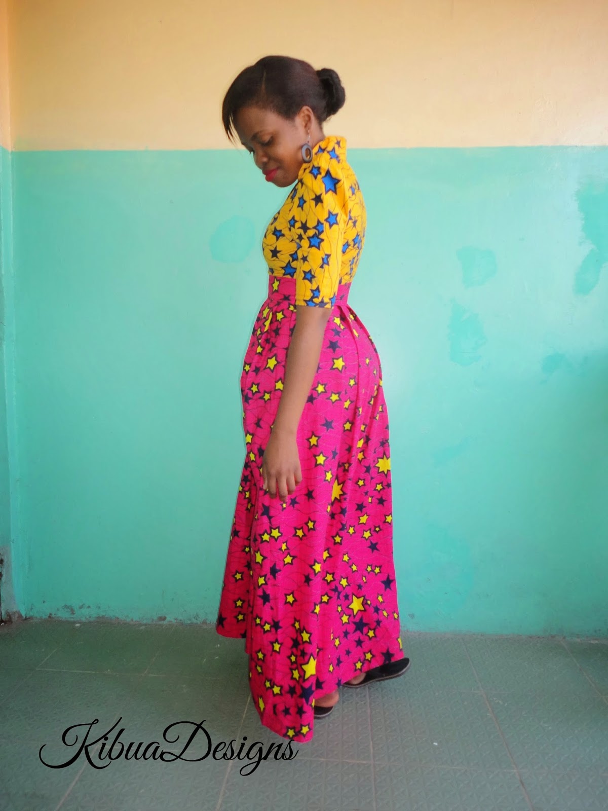 Kibua Designs: LONG KITENGE DRESS