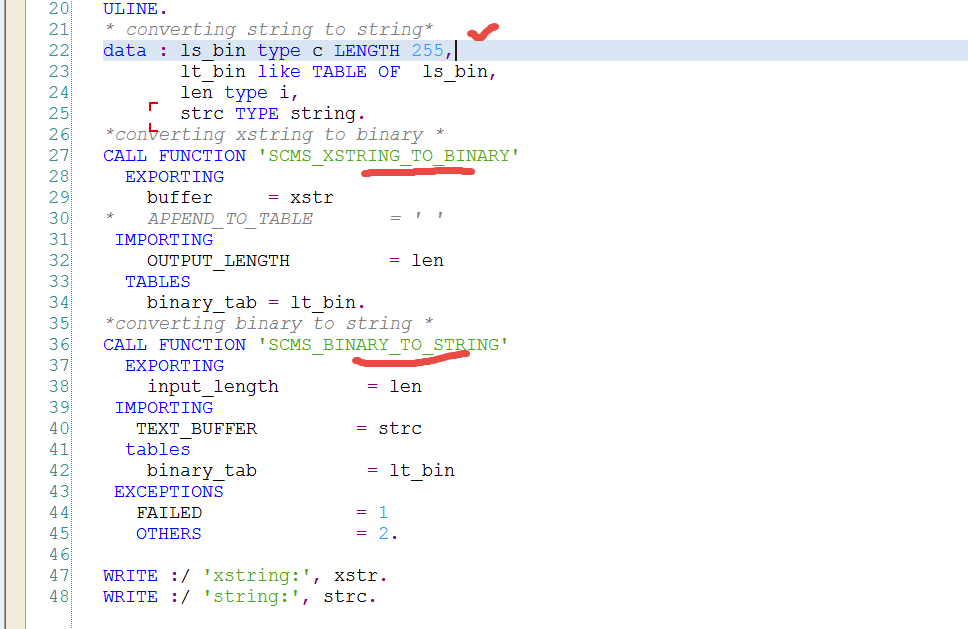 TECHSAP : Conversions : XSTRING to STRING