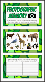 Simple Visual Memory Game | Your Therapy Source - www.YourTherapySource.com