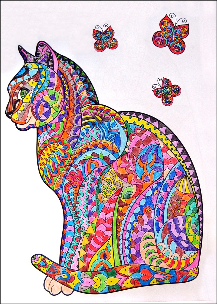 Smaragdszem a sárkányhoz: Macskás színező -- 5. rajz