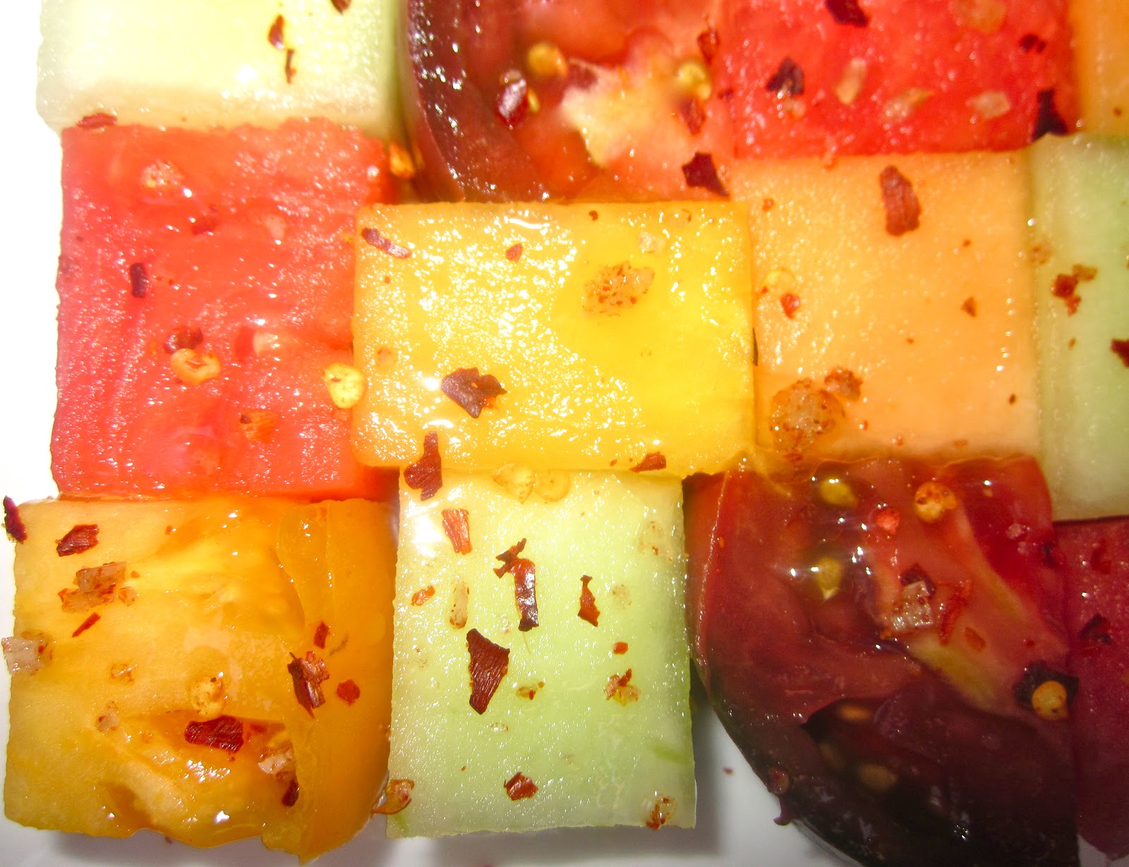 Haute + Heirloom: Summer Staples : Mosaic Melon Salad with Mixed Melon ...