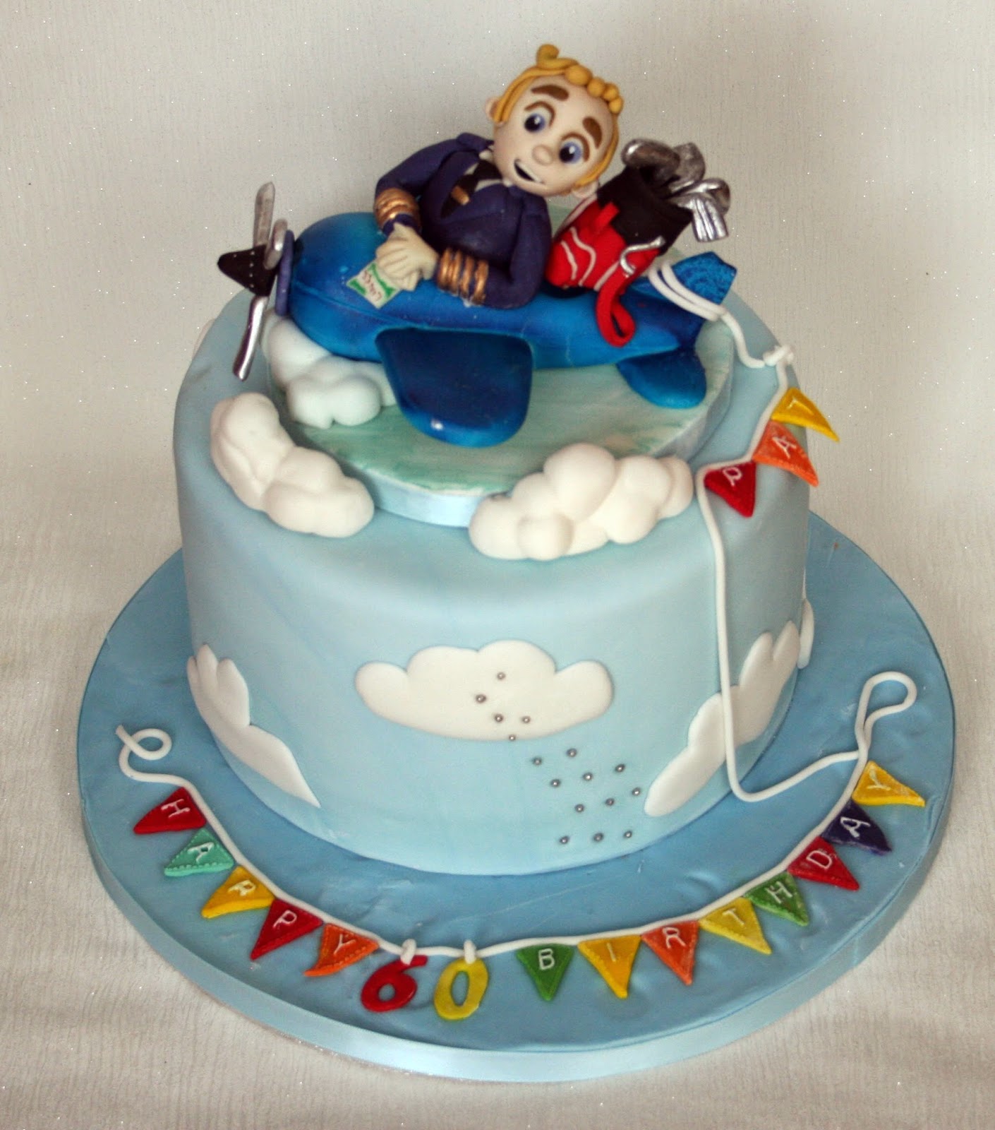 The Perfectionist Confectionist: Pat the Pilot - Flying Birthday Cake