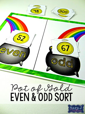 Classroom Freebies Too: St. Patrick's Day Even and Odd Number Sort