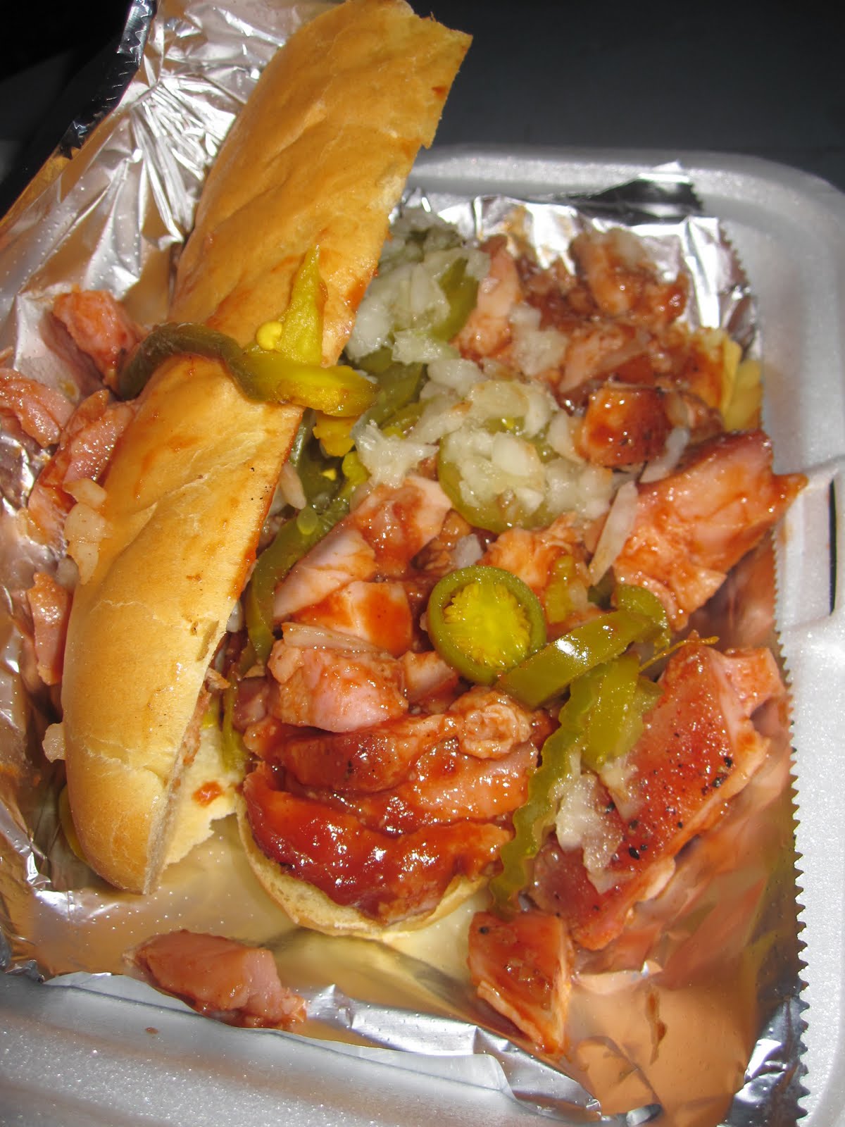 Man Up: Tales of Texas BBQ™: Sandwich time at Buster's BBQ (Lakeway, TX)