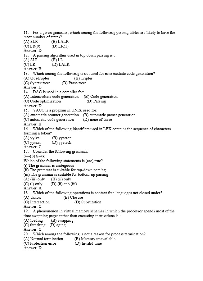 Psc Hsst Computer Science Hsst Cs Qp 3482005 Part I