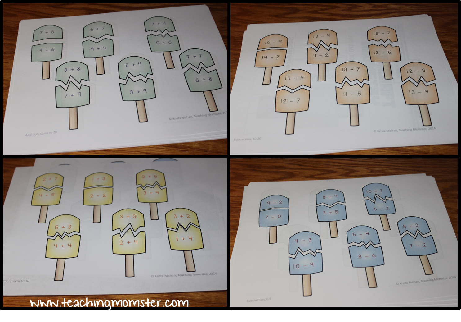 Classroom Freebies Too: "Cool" Way to practice math facts!