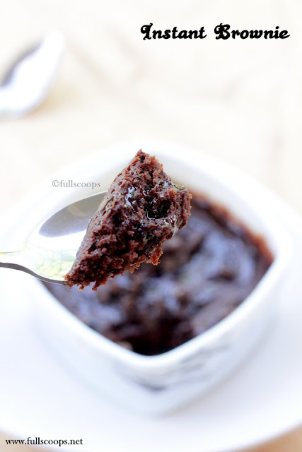 Instant Microwave Brownie (eggless) ~ Full Scoops - A food blog with ...