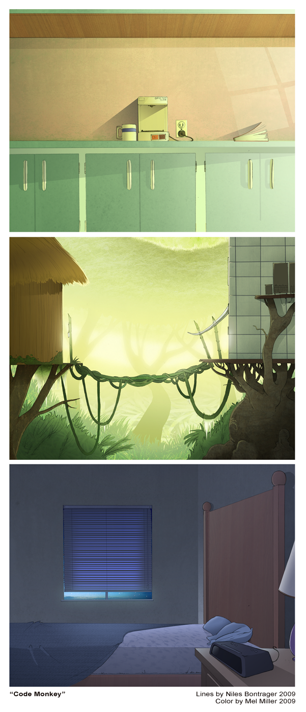 Javadoodle: Art by Mel B!: Code Monkey Backgrounds