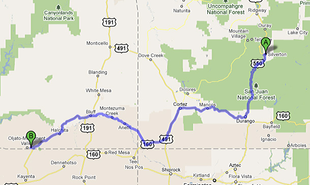 ONE MORE MILE BLOG (dot)com: ROAD TRIP - Silverton, Co to Monument ...