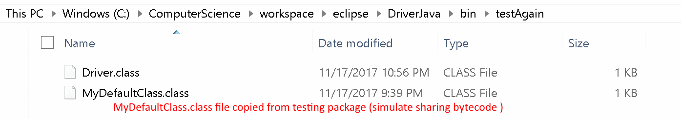 intro2CS-Java: Package-private (no explicit modifier)